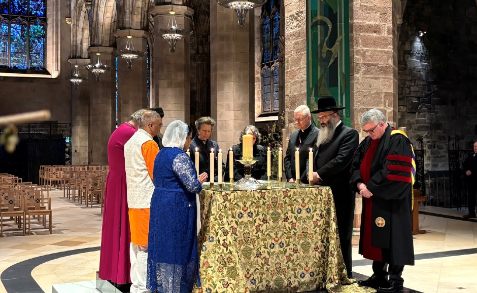Princess Royal joins faith leaders to light candles for peace and unity ...