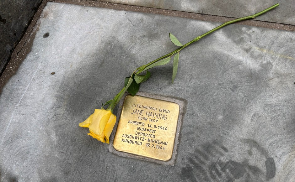 Brass memorial for Scottish Holocaust victim unveiled in Edinburgh ...